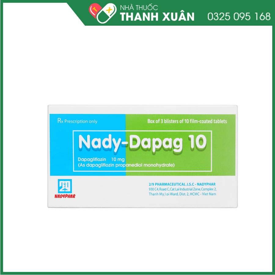 Nady-Dapag 10 điều trị đái tháo đường tuýp 2