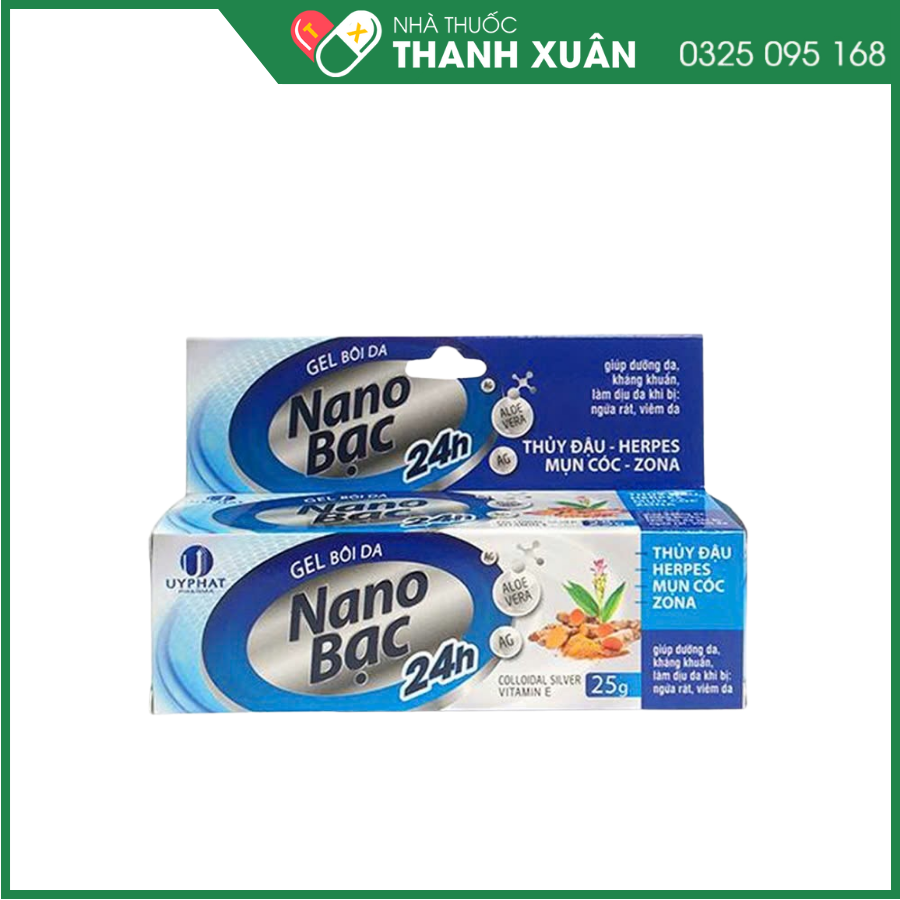 Gel bôi da Nano Bạc 24h dưỡng da, kháng khuẩn