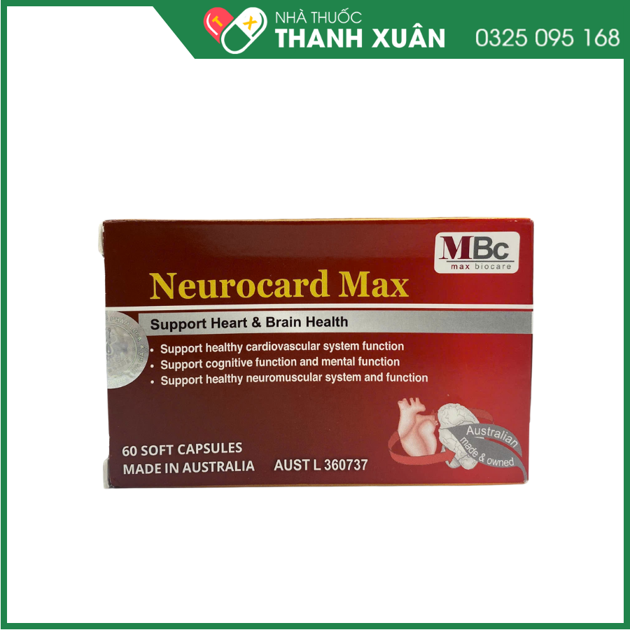 Neurocard Max hỗ trợ cải thiện trí não, tăng sức khỏe tim mạch
