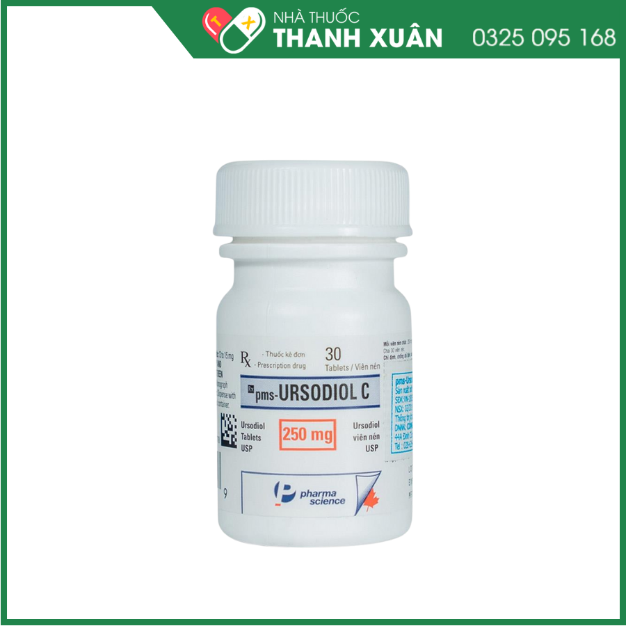 Pms-Ursodiol C 250 điều trị xơ gan ứ mật nguyên phát, tan sỏi mật
