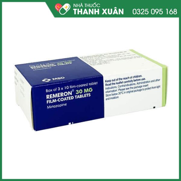 Remeron 30mg trị các đợt trầm cảm nặng