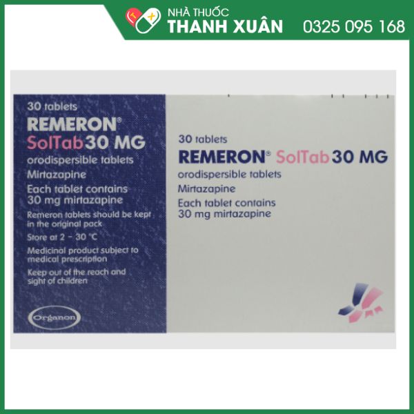 Remeron 30mg trị các đợt trầm cảm nặng