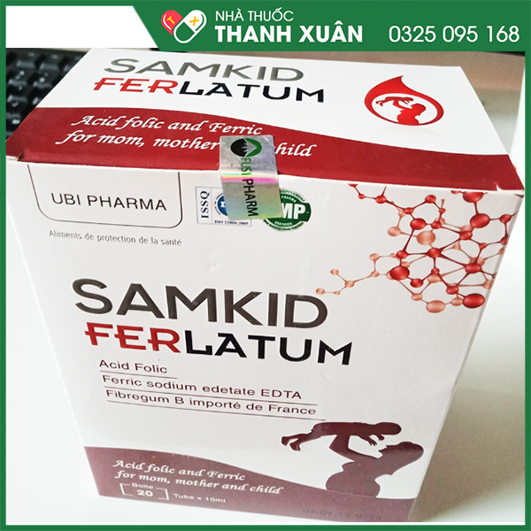 Samkid Ferlatum bổ sung sắt cho trẻ nhỏ