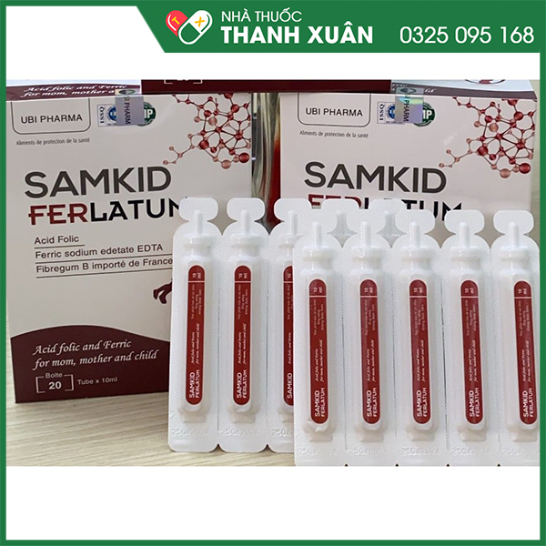 Samkid Ferlatum bổ sung sắt cho trẻ nhỏ