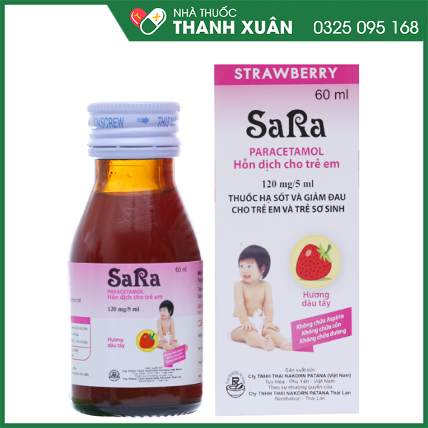 Sara hương dâu giảm đau, hạ sốt