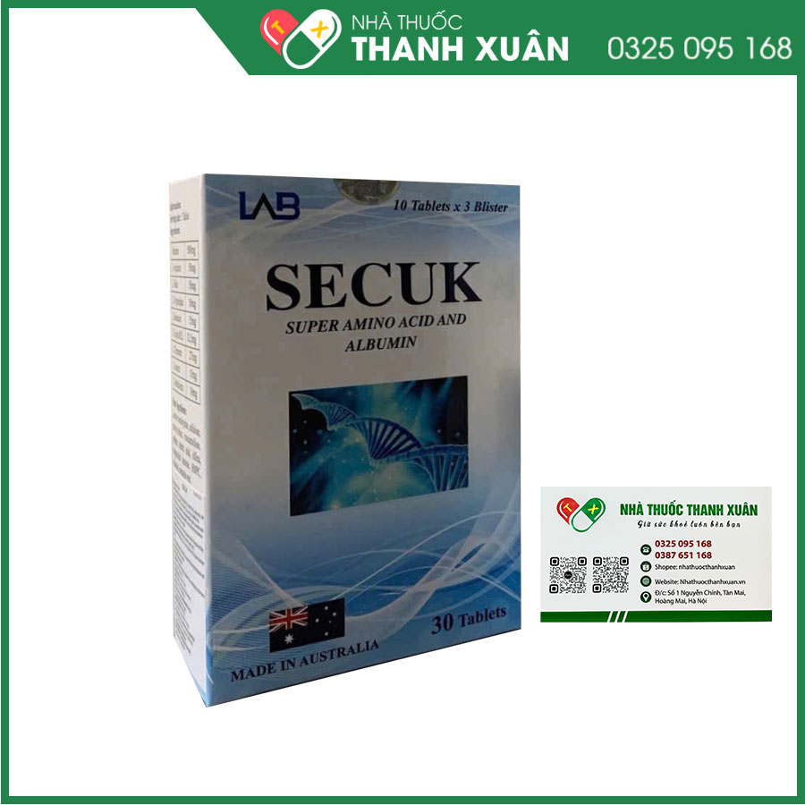 Viên uống Secuk giúp bổ sung Albumin và acid amin, tăng cường sức đề ...