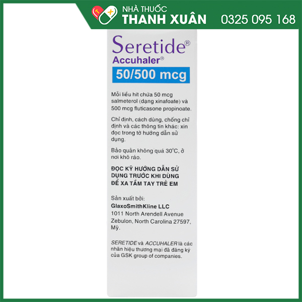 Seretide Accuhaler 50/500mcg điều trị hen phế quản