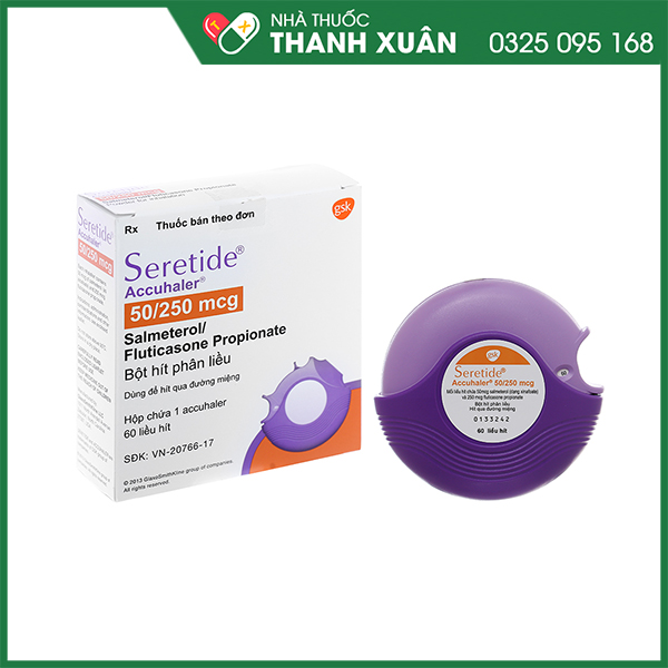 Seretide Accuhaler 50/250mcg liều bột hít điều trị hen suyễn