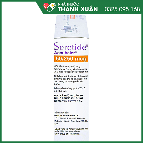 Seretide Accuhaler 50/250mcg liều bột hít điều trị hen suyễn