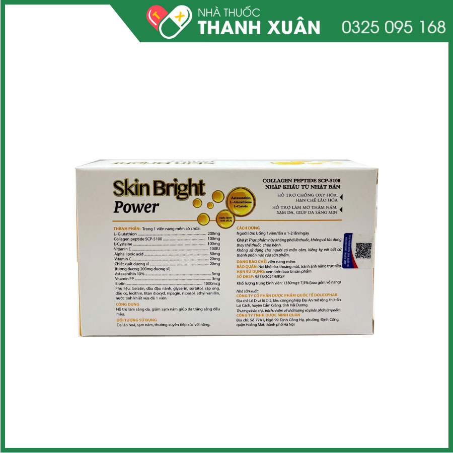 Viên Uống Trắng Da, Chống Lão Hoá Skin Bright Power