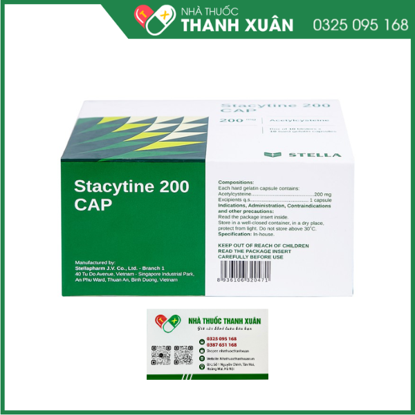 Thuốc Stacytine 200 Cap điều trị long đờm