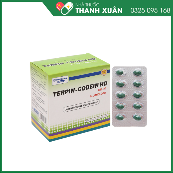 Terpin - Codein HD trị ho khan, ho do kích ứng