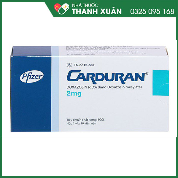 Thuốc điều trị tăng huyết áp hoặc u xơ tuyến tiền liệt Carduran