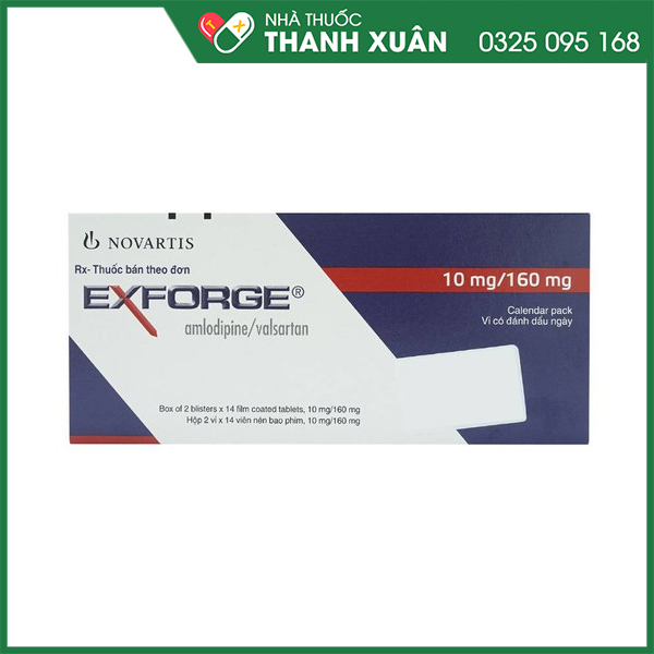 Thuốc Exforge 10/160 điều trị tăng huyết áp