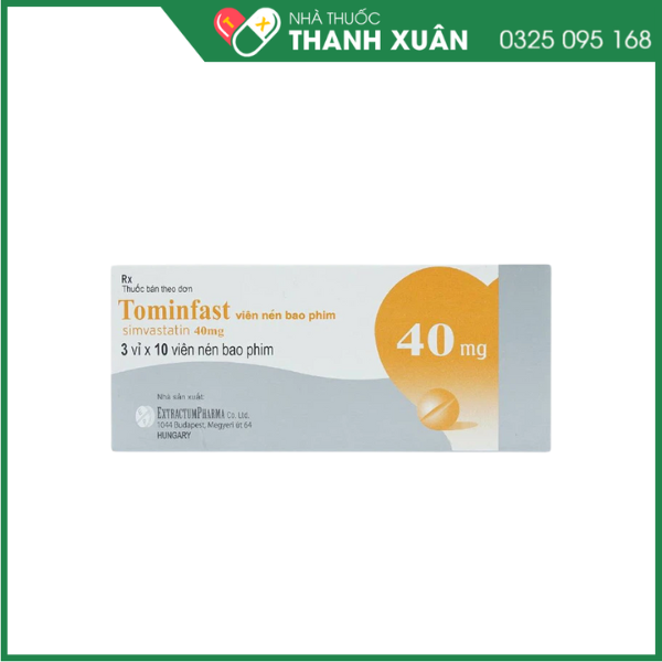 Thuốc Tominfast 40mg Extra điều trị ngăn ngừa bệnh mạch vành