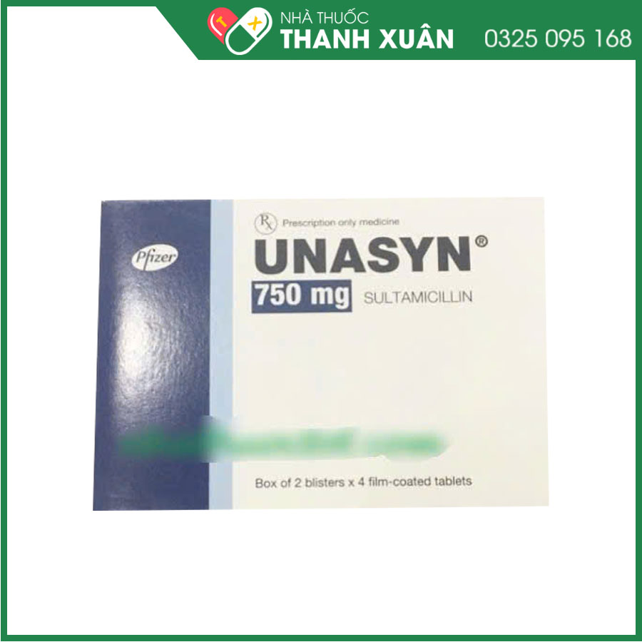 Thuốc Unasyn 750mg điều trị nhiễm khuẩn hô hấp, nhiễm khuẩn huyết ...