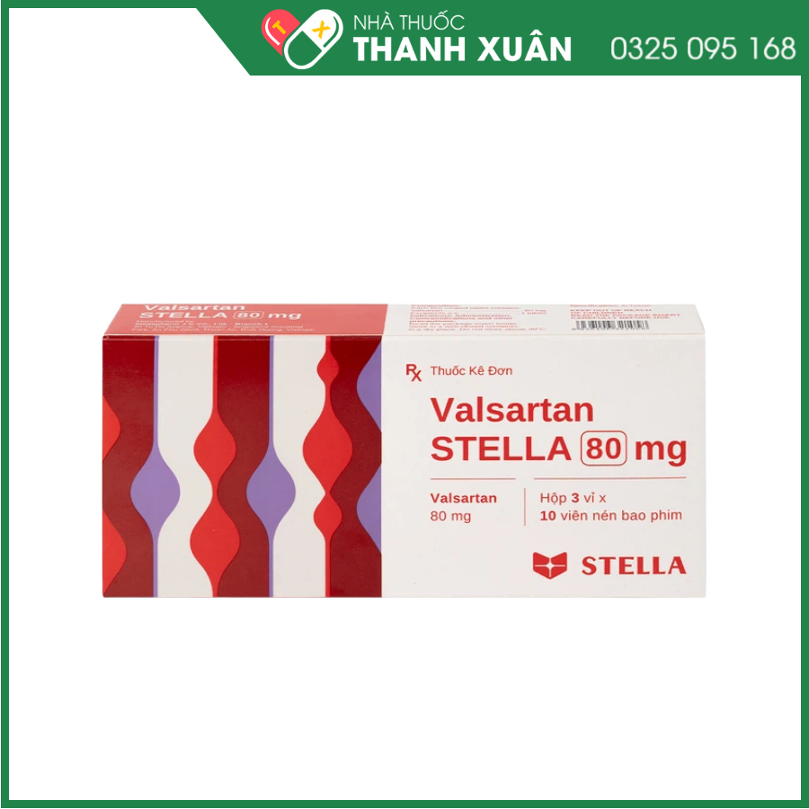 Valsartan Stella 80 mg điều trị tăng huyết áp, suy tim