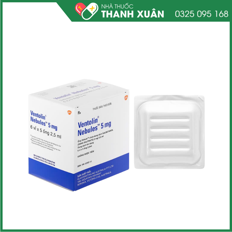 Ventolin Nebules 5mg trị hen suyễn
