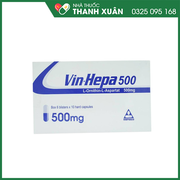 Vin-Hepa 500mg hỗ trợ điều trị viêm gan cấp và mãn tính, xơ gan, gan ...