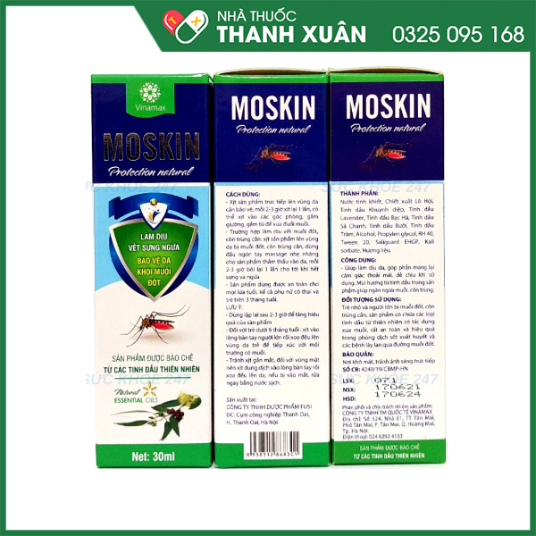 Xịt muỗi Moskin+ kem đuổi muỗi dịu nhẹ cho bé