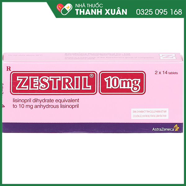 Zestril 10mg trị tăng huyết áp, suy tim