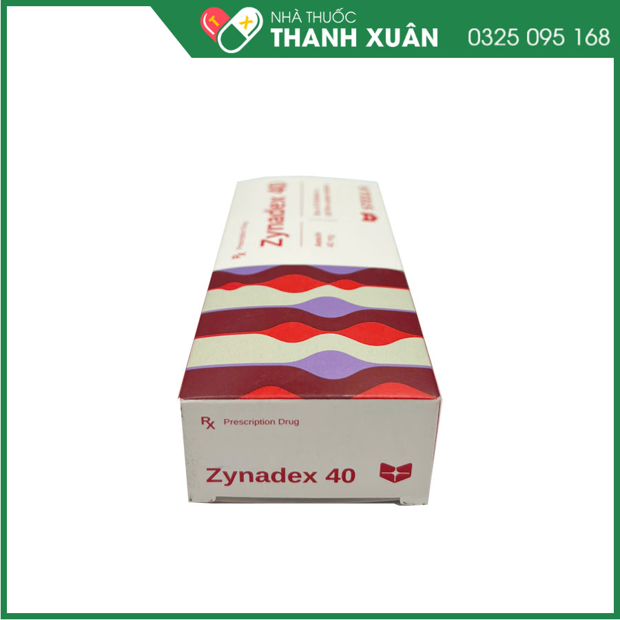 Zynadex 40 điều trị và phòng ngừa phù nề, suy giãn tĩnh mạch, trĩ, viêm ...