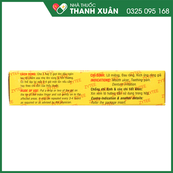 Zytee RB giảm đau răng, nhiệt miệng